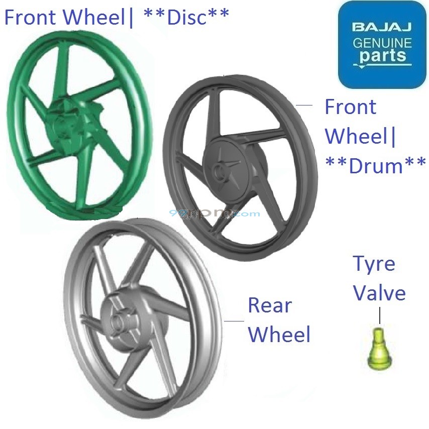Bajaj Pulsar 125 Single Seat (BS6, 2020-21): Wheel Rim