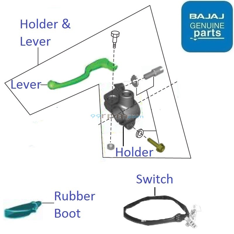 Bajaj Pulsar 125 Split Seat (BS6, 2020-21): Clutch Lever