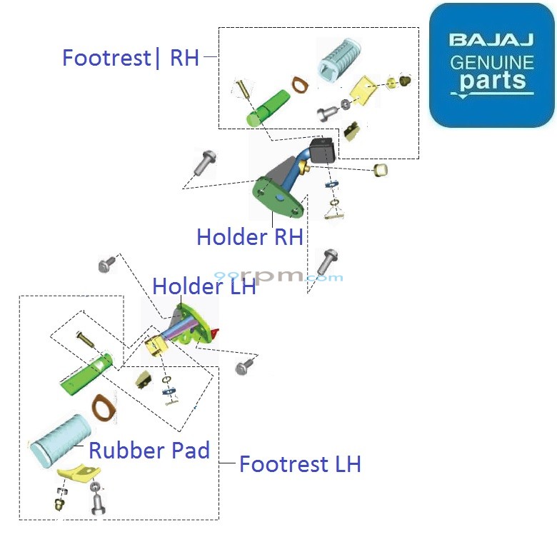 Bajaj Pulsar 150 BS4: Front Footrest
