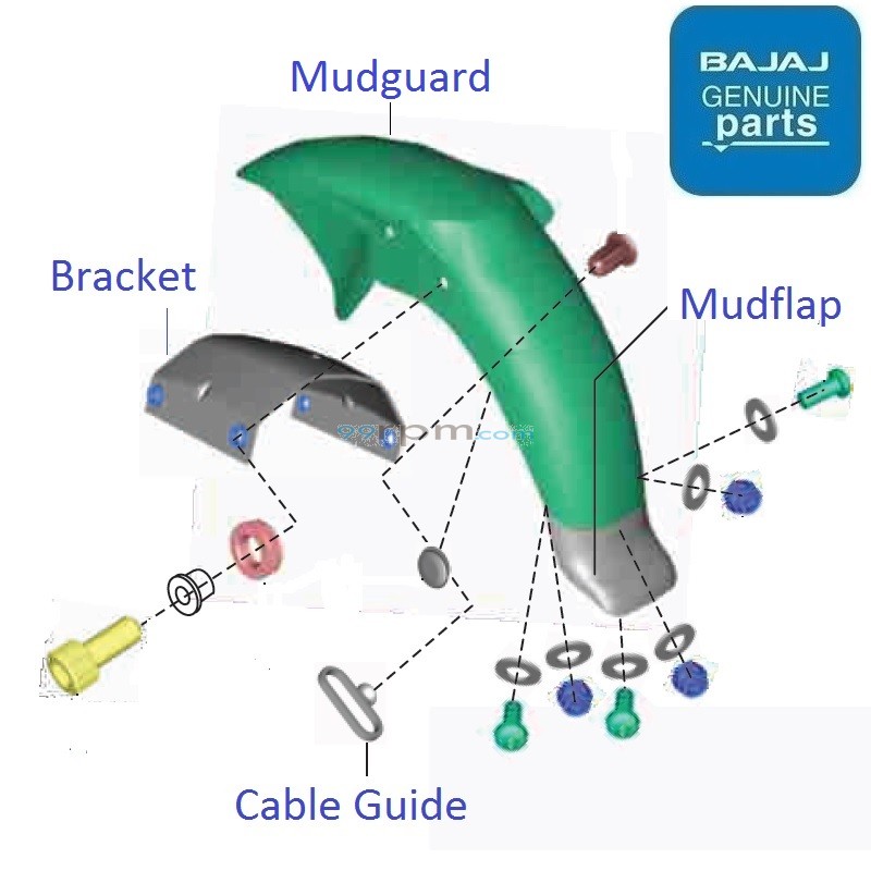 Bajaj Pulsar 150 Twin Disc UG5 BS4 : Front Mudguard