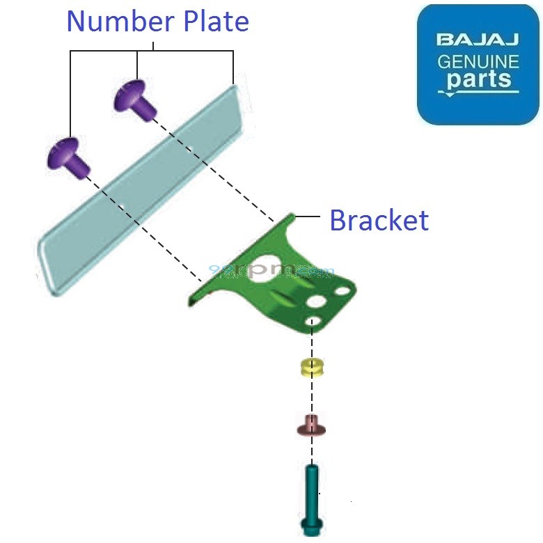Bajaj Pulsar 180 BS4 UG5: Front License Plate