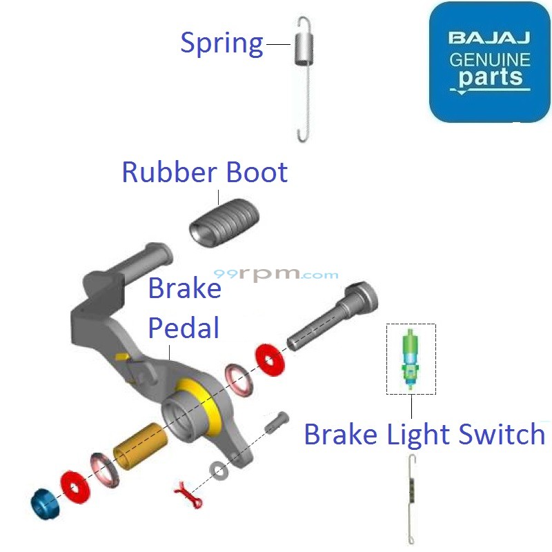 Pulsar 180F BS6(2020-21): Rear Brake Pedal