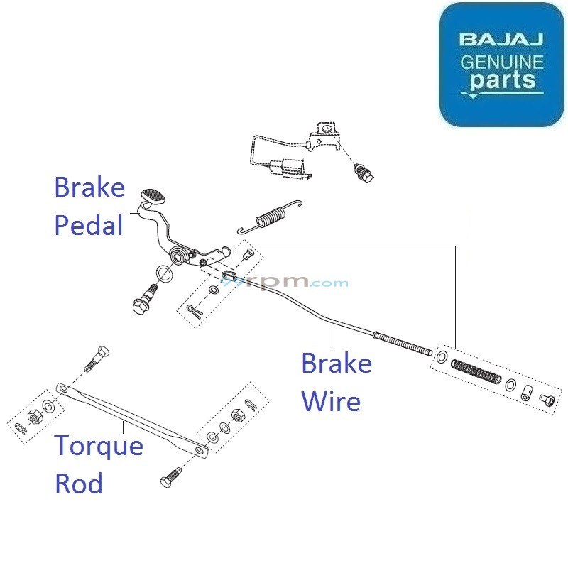 Bajaj Pulsar 200 (2007-2009): Rear Brake Pedal