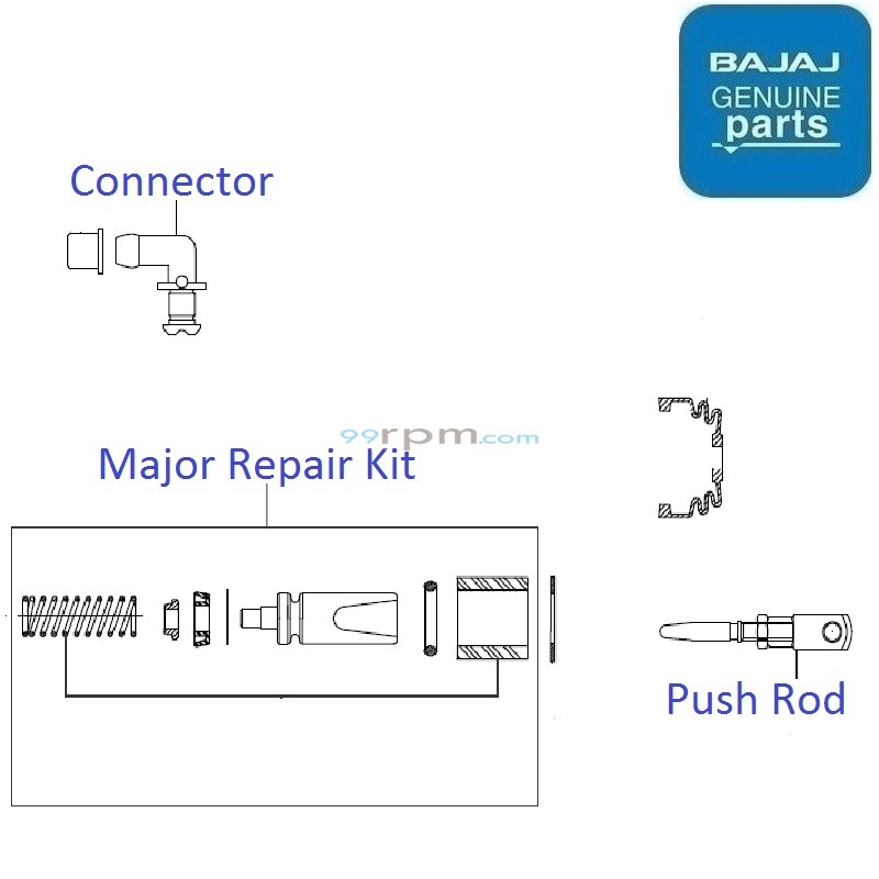 Bajaj Pulsar 220F (BS6, 2020): Rear Master Cylinder Components (Brembo ...