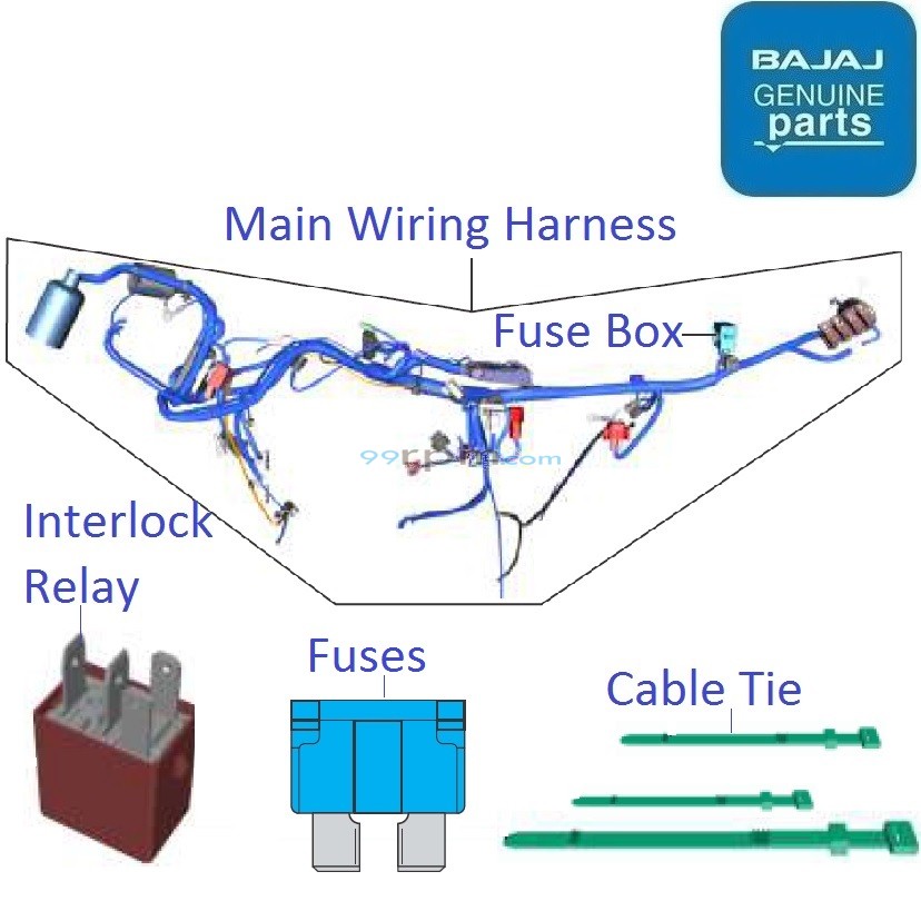 Bajaj Pulsar 220F (BS6, 2020): Main Wiring Harness