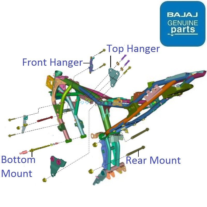 Bajaj Pulsar F250 (Single ABS, 2021-23): Engine Mounts