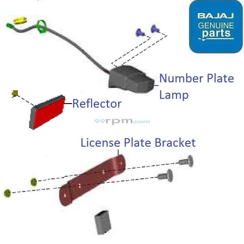 Bajaj Pulsar N160 (Single ABS, 2022-23): Rear Number Plate