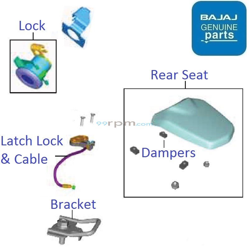 Bajaj Pulsar N160 (Single ABS, 2022-23): Rear Seat