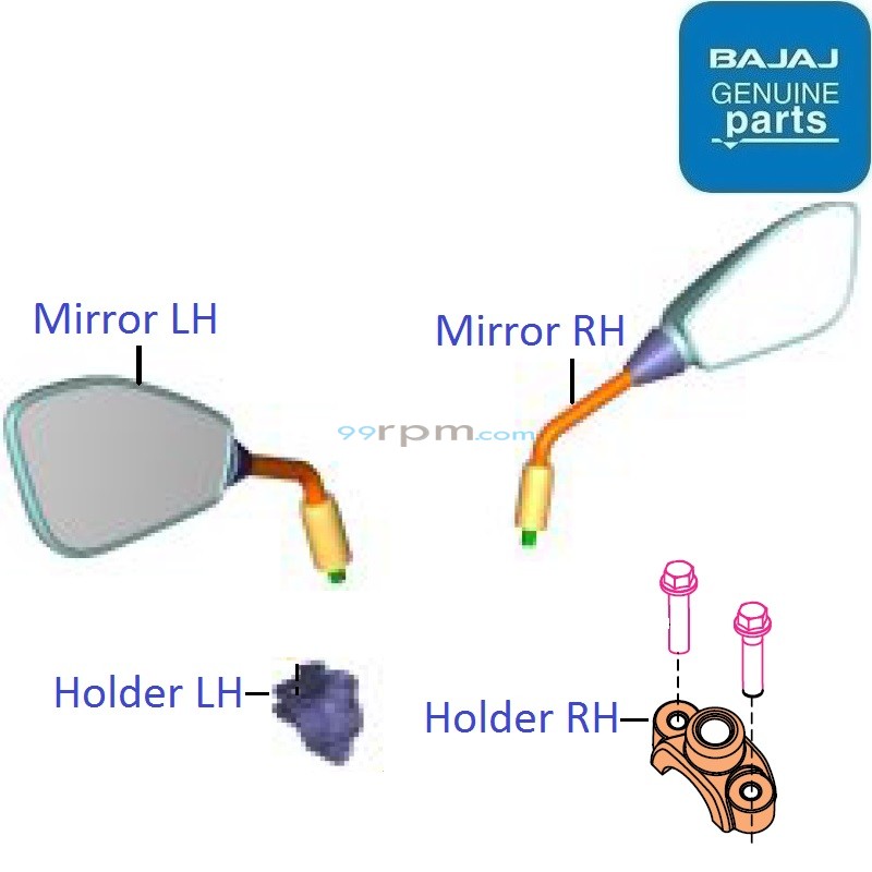 Bajaj Pulsar N250 (Single ABS, 2021-23): Rear View Mirror