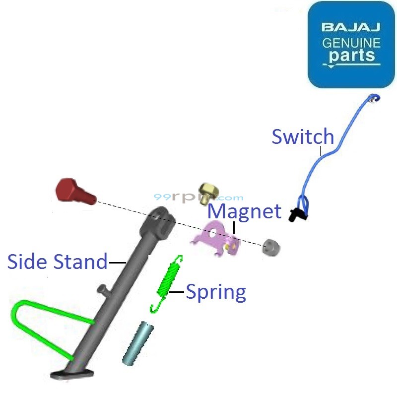 Bajaj Pulsar N250 (Single ABS, 2021-23): Side Stand