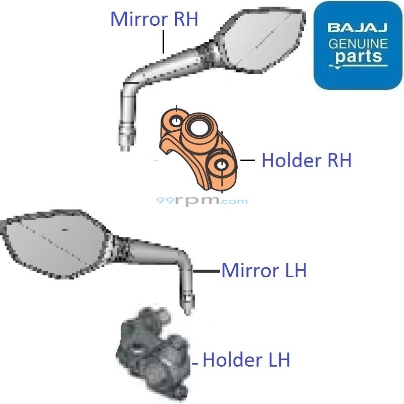 Bajaj Pulsar NS160 BS6: Rear View Mirrors