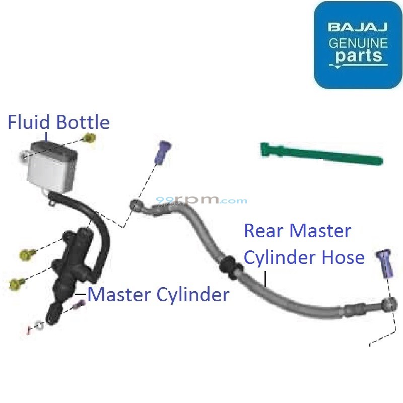 Bajaj Pulsar N160 (Dual ABS, 2022-23): Rear Master Cylinder
