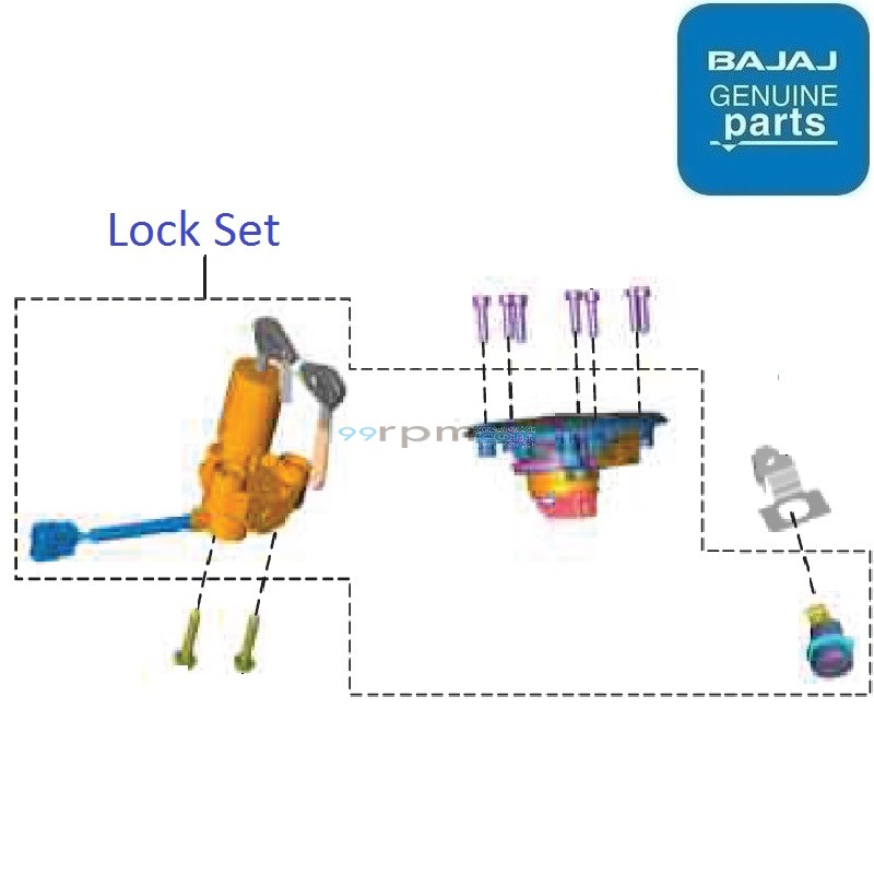 Bajaj Pulsar P150 (Twin Disc, 2022-23): Lock Set