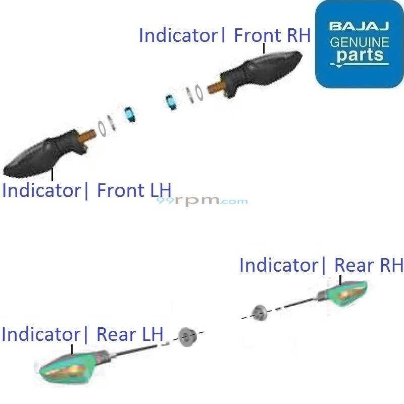 Bajaj Pulsar P150 (Single Disc, 2022-23): Side Indicator