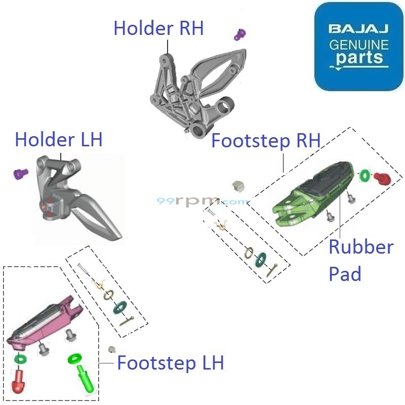 Bajaj Pulsar RS200 (BS6, 2021-2023): Front Footrest