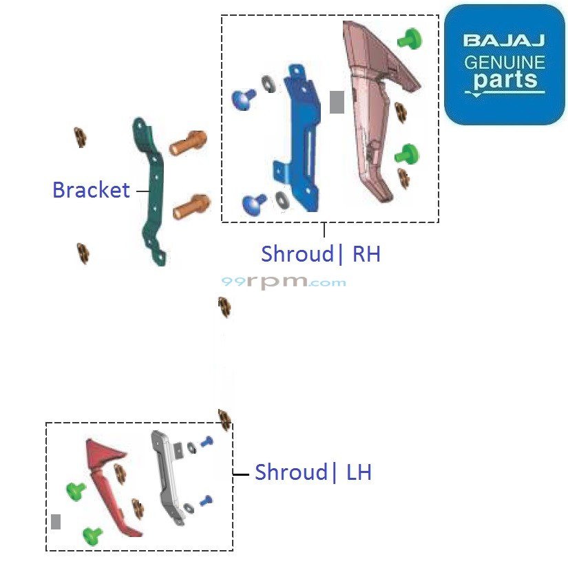 Bajaj Pulsar NS200 (BS4, 2017-19): Radiator Fairing