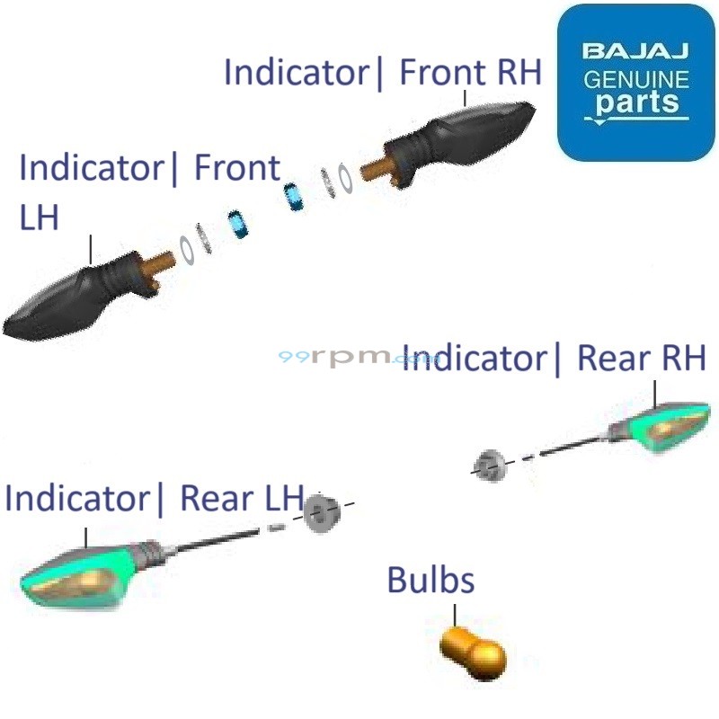 Bajaj Pulsar N150 (Single Disc, 2023-24): Side Indicator