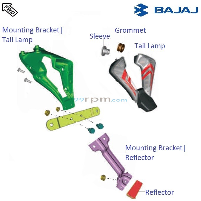 Bajaj Pulsar RS200 (BS3, 2015-16): Tail Lamp