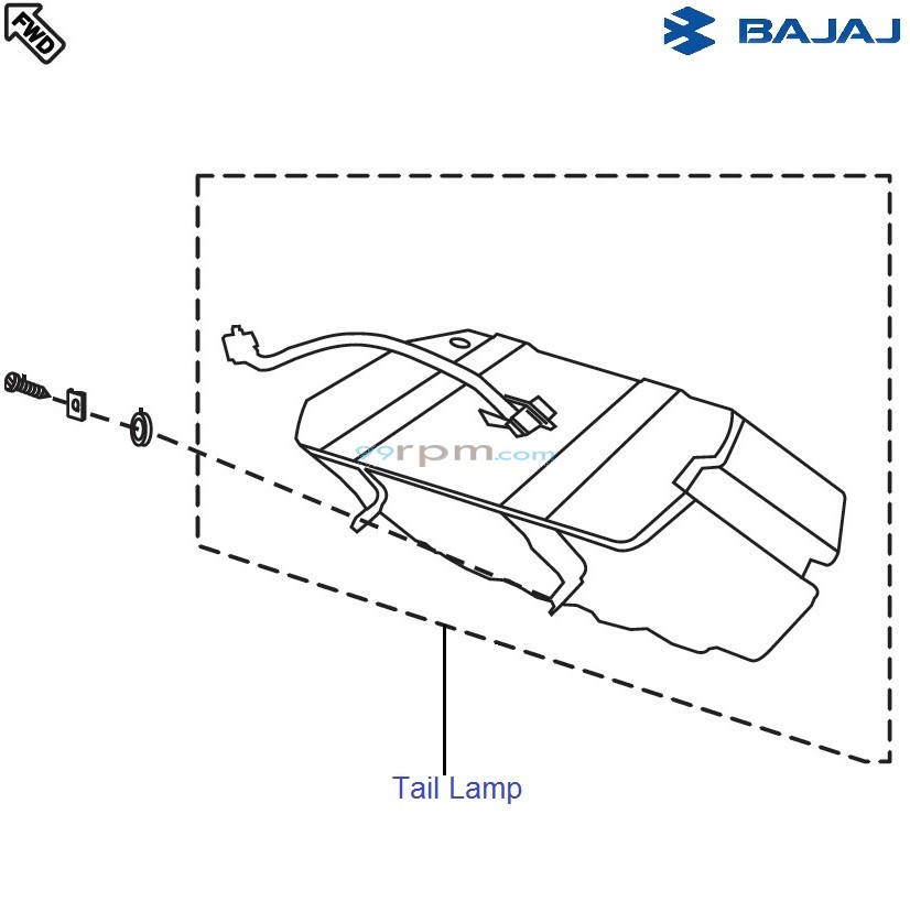 Bajaj Pulsar 150 UG4 DTS-i: Tail Lamp