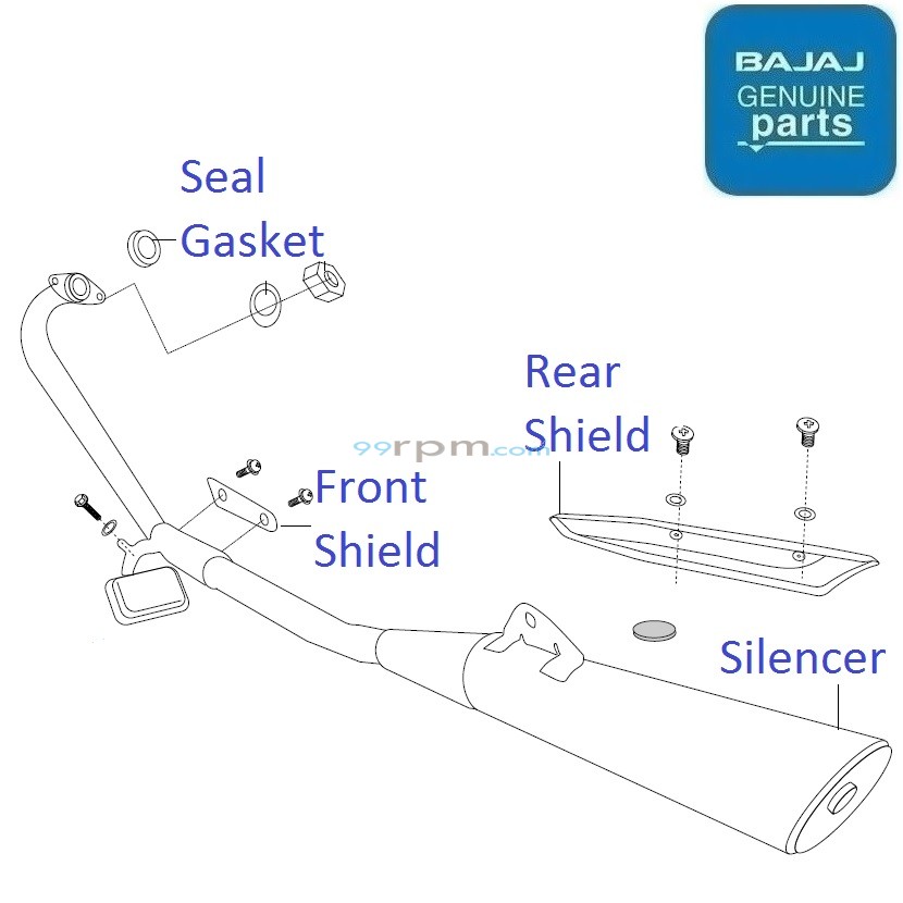 Bajaj XCD 135: Silencer