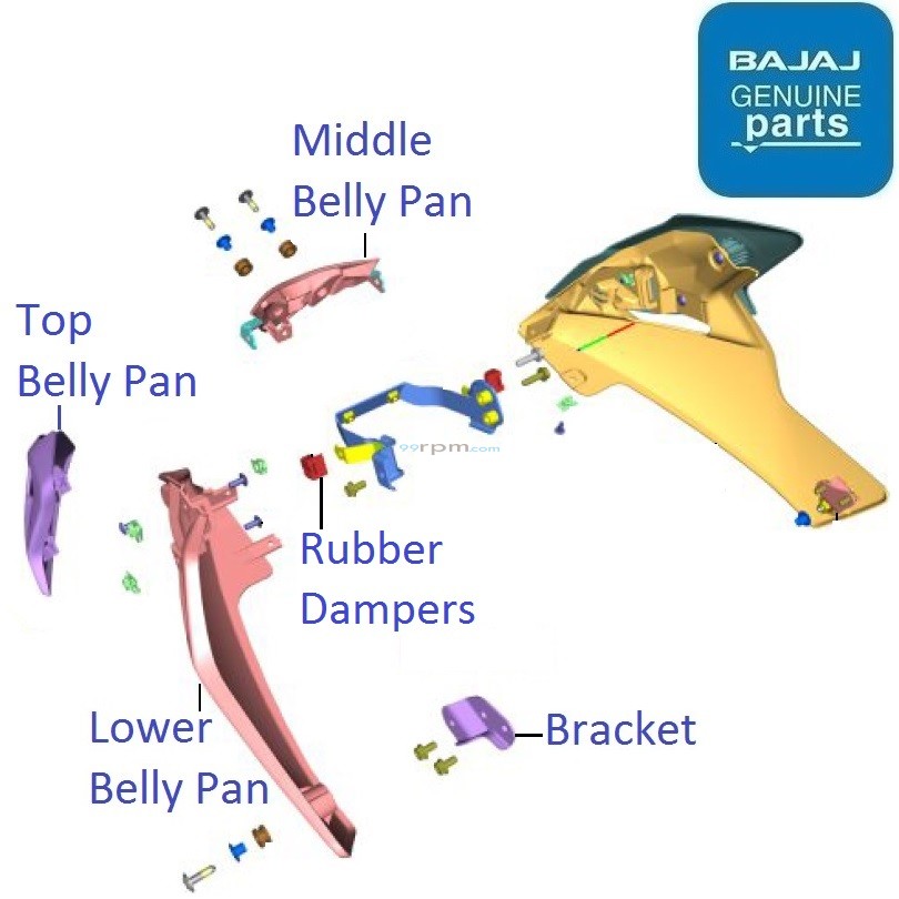 Bajaj Pulsar F250 (Single ABS, 2021-23): Belly Pan
