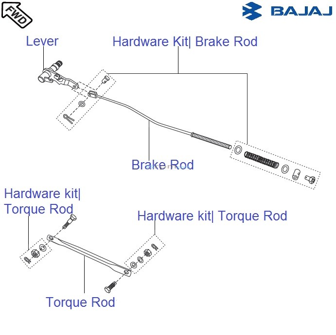 Bajaj Pulsar 150 UG4 DTS-i: Brake Rod