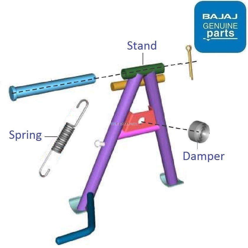 Bajaj CT100 BS6 (2020-21): Center Stand