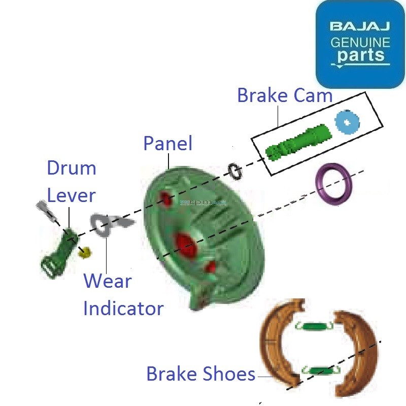 Bajaj CT110X: Front Drum Brake