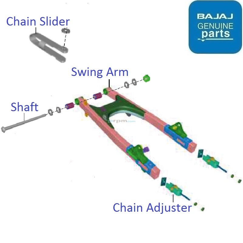Bajaj CT110X: Swing Arm