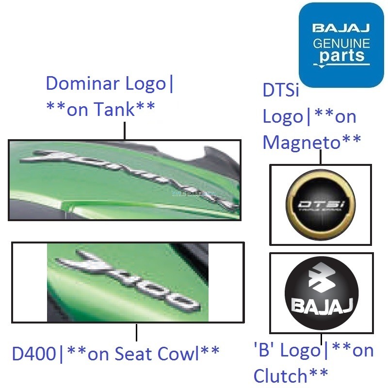 Bajaj Dominar 400 UG (BS4, 2019-20): Logo's