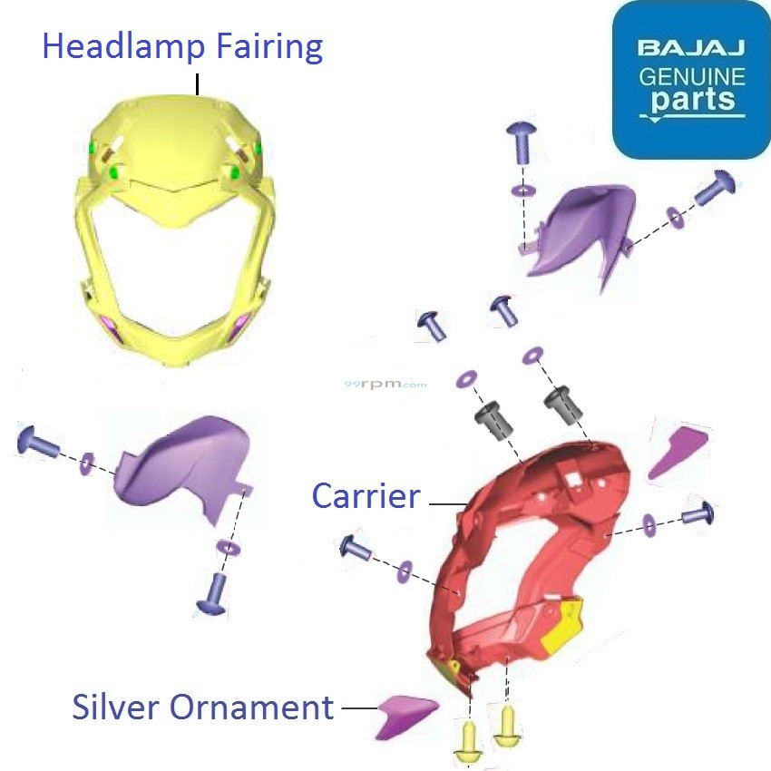 Dominar 400 (Touring, 2021-23): Headlamp Fairing