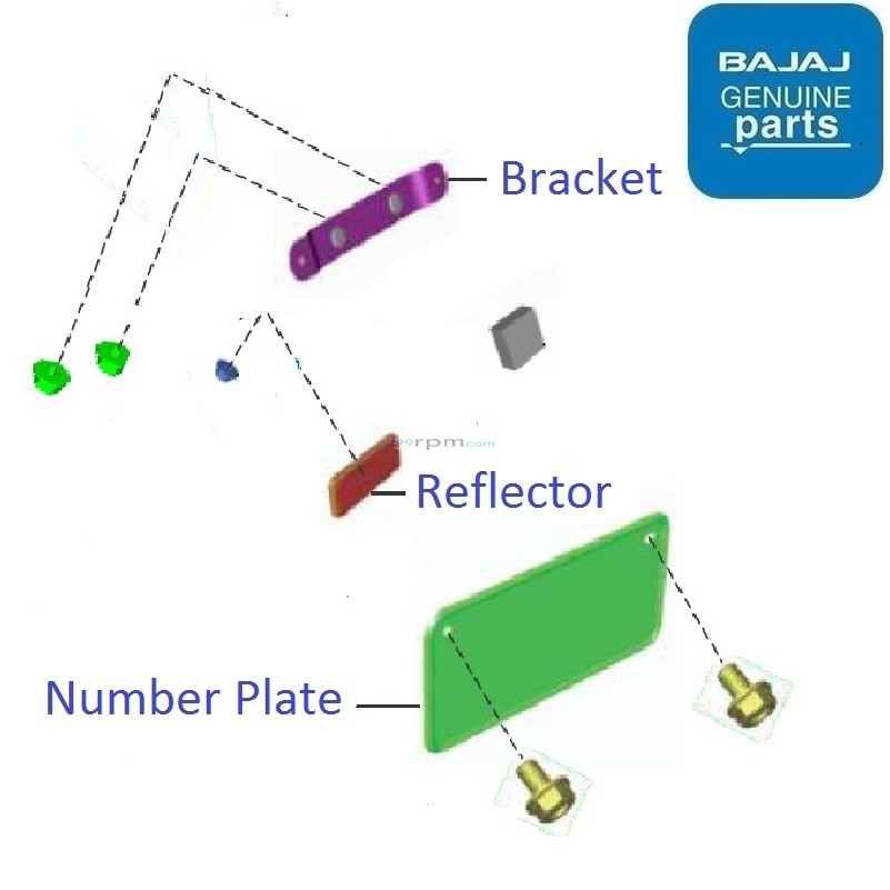 Dominar 400 (Touring, 2021-23): Rear Number Plate
