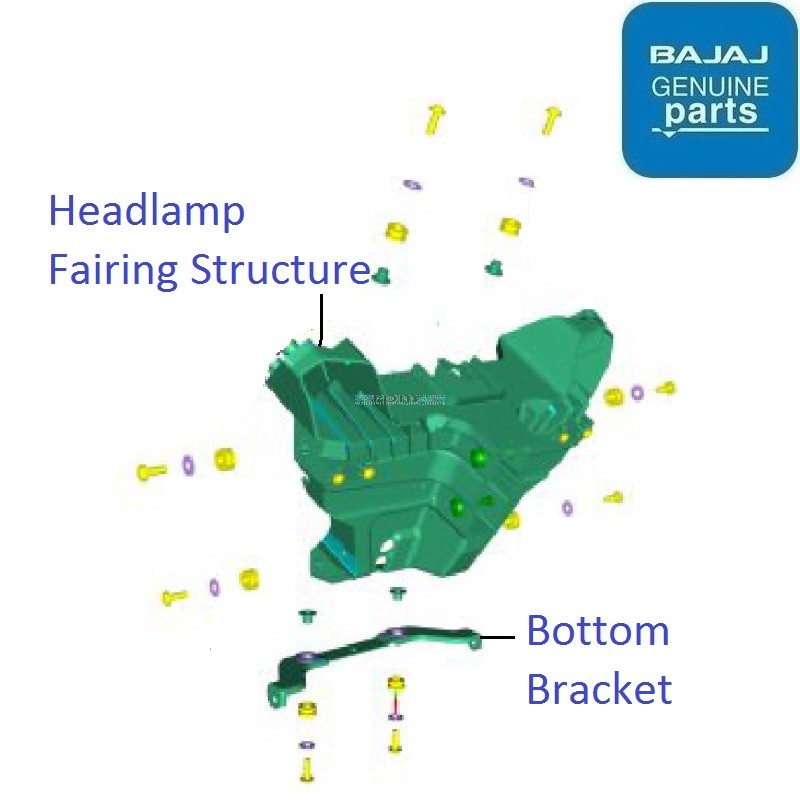 Bajaj Pulsar F250 (Twin Channel ABS, 2021-23): Headlamp Fairing Structure