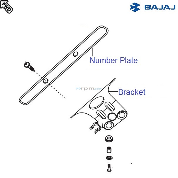Bajaj Pulsar 150 UG4 DTS-i: Front Number Plate