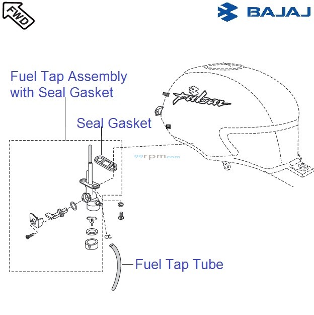 Bajaj Pulsar 150 UG4 DTS-i: Fuel Tank Tap