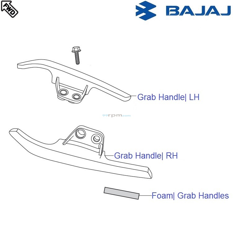 Bajaj Pulsar 220S DTSi: Grab Handle