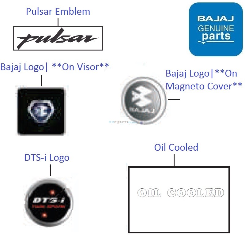 Bajaj Pulsar NS160 (2017-18): Logos & Emblems