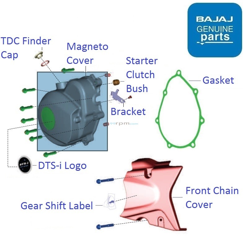 Bajaj V15: Magneto Cover
