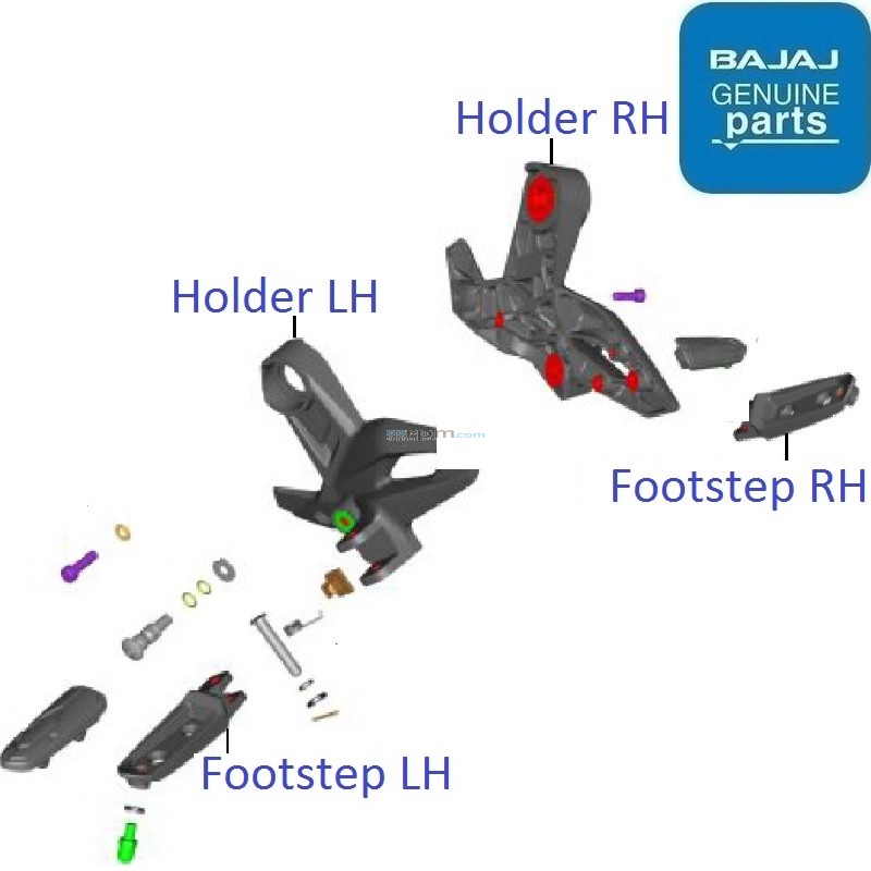 Bajaj Pulsar N250 (Twin Channel ABS, 2021-23): Front Footrest