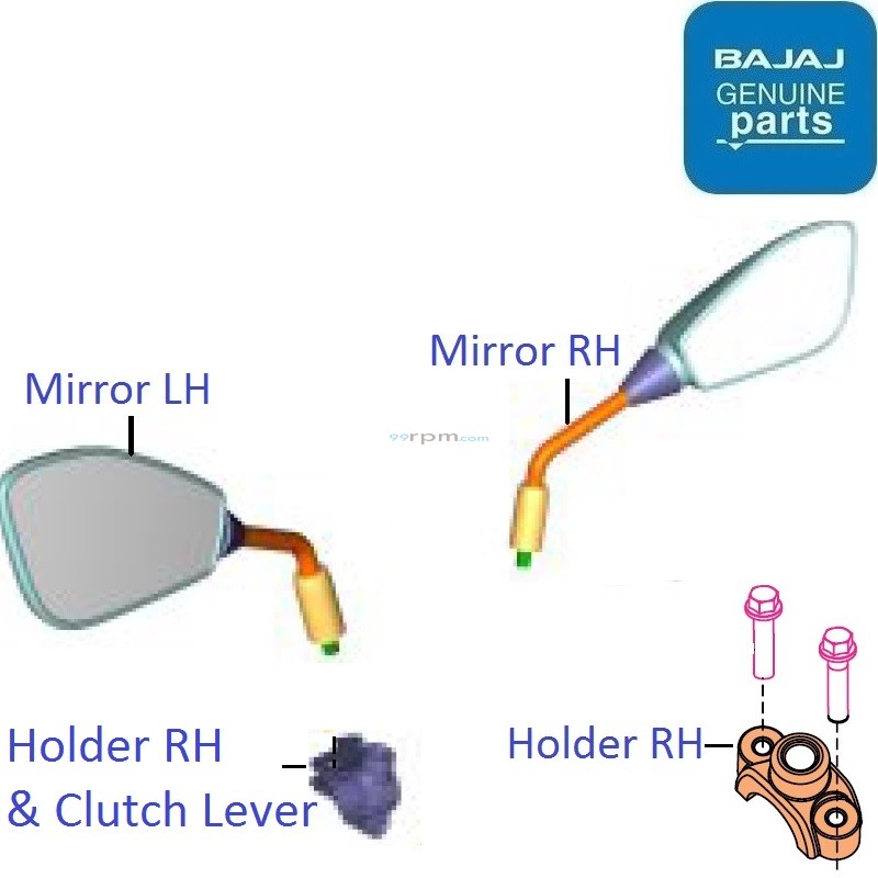 Bajaj Pulsar N250 (Twin Channel ABS, 2021-23): Rear View Mirror