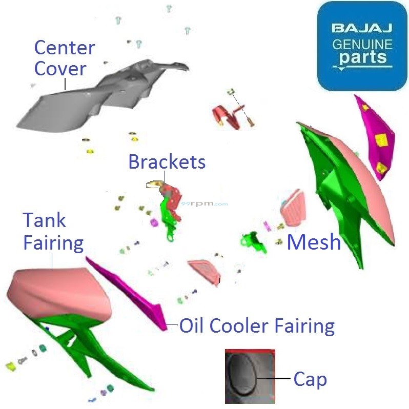 Bajaj Pulsar N250 (Twin Channel ABS, 2021-23): Tank Flap