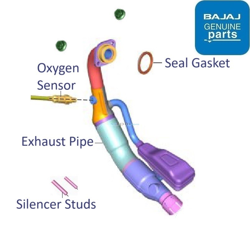 Bajaj Pulsar NS160 (USD Fork, 2023-2024): Silencer Pipe