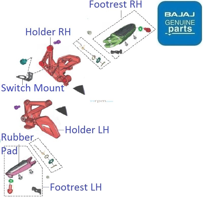Bajaj Pulsar NS200 (USD Fork, 2023): Front Footstep