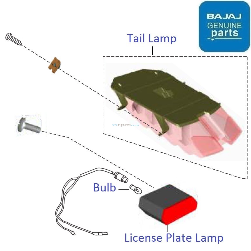 Bajaj Pulsar 125 Single Seat (BS6, 2020-21): Tail Lamp