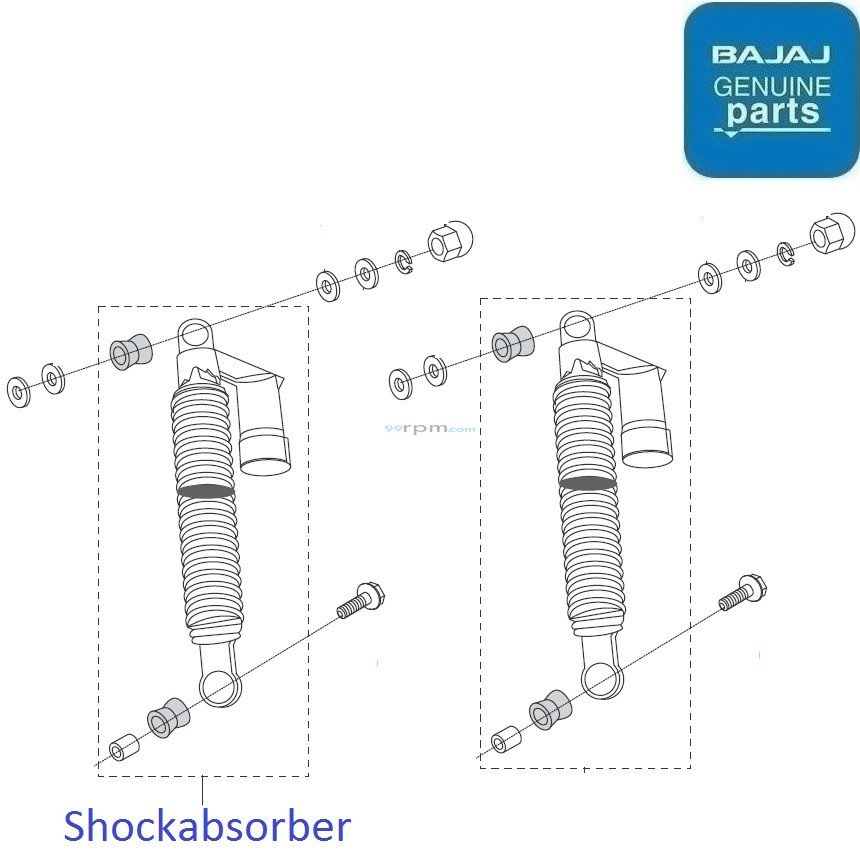 Bajaj Pulsar 135LS BS3(2009-2016) : Rear Suspension Shockabsorber