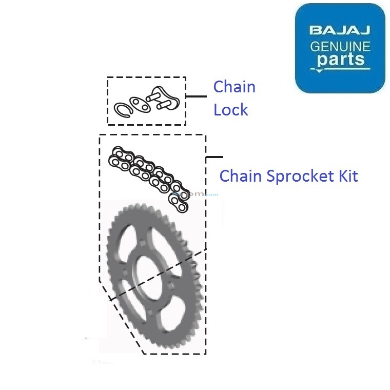 Bajaj Pulsar 180F Neon: Chain Sprocket Kit