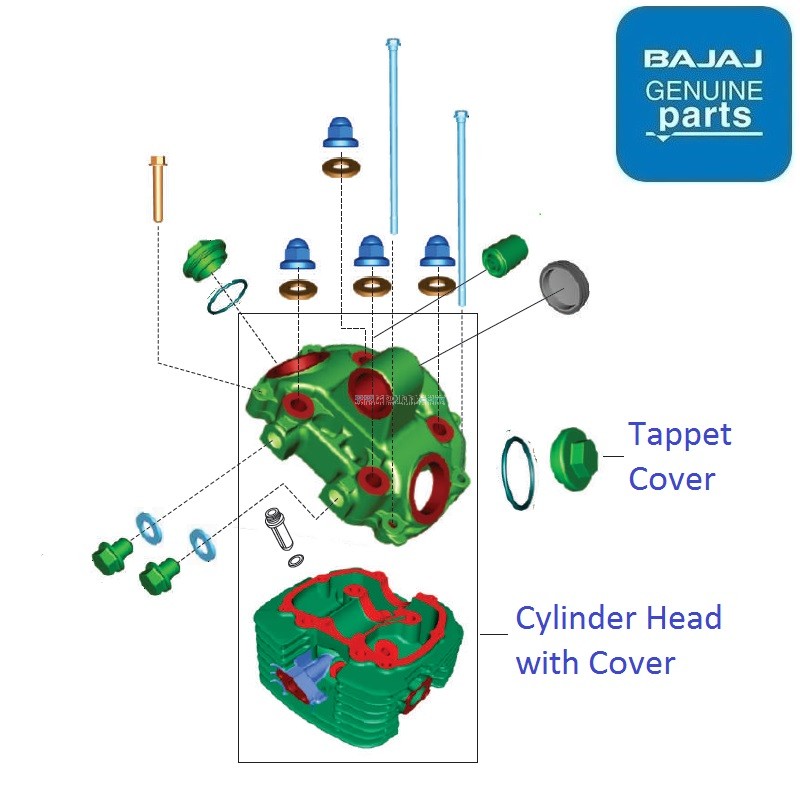 Bajaj Pulsar 180F Neon: Cylinder Head Cover