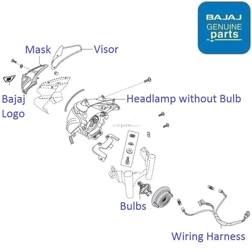 Pulsar 180 UG4 BS3 (2009-16) : Headlamp
