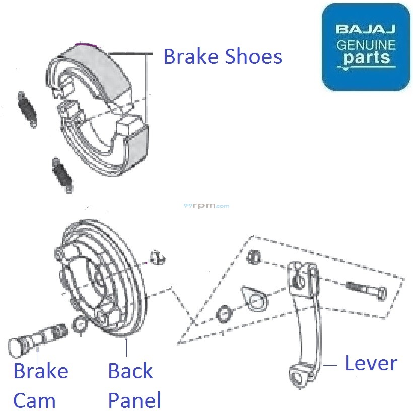 Pulsar 180 UG4 BS3 (2009-16) : Rear Brake