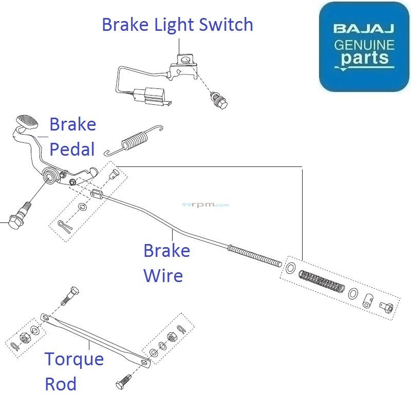 Pulsar 180 UG4 BS3 (2009-16) : Rear Brake Pedal